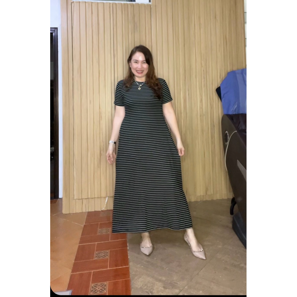 ARSHIDA maxi dress cotton knitted | Shopee Philippines