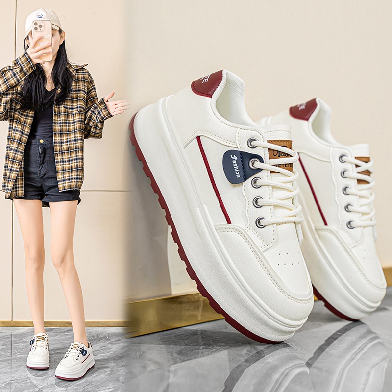 「KAEVE」2025 casual chunky fashion white sneakers shoes for women ...