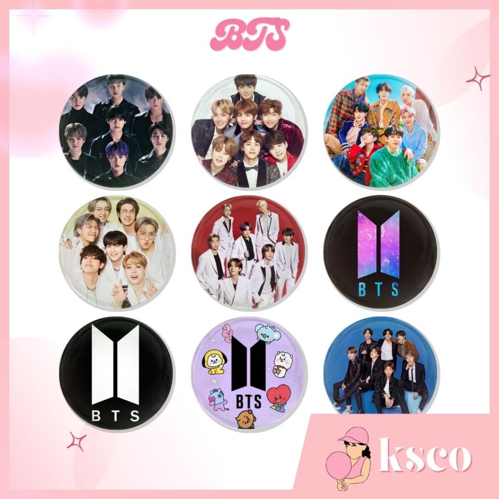 BTS Button Pin 2.25 inches | Shopee Philippines