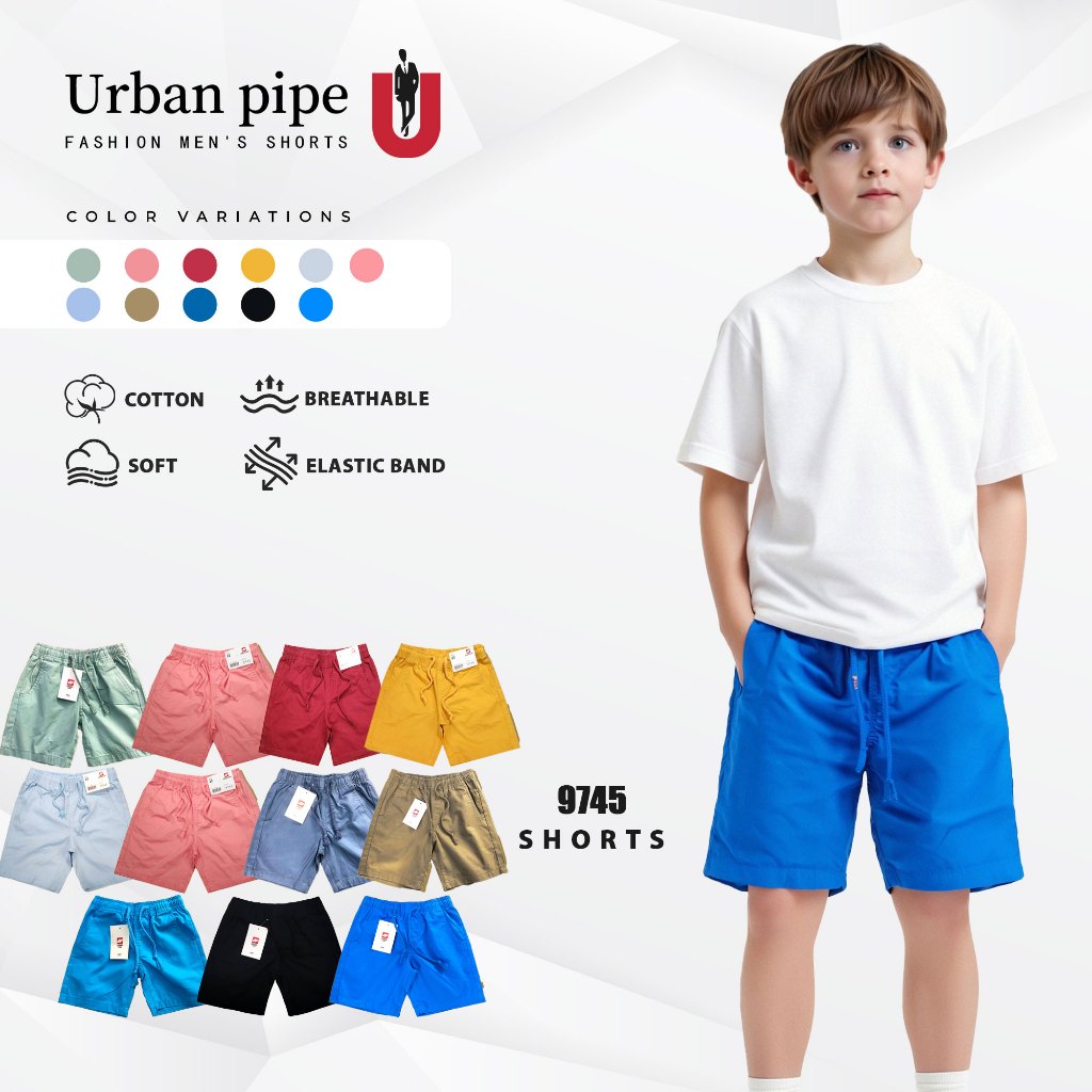 URBAN PIPE Short For Kids Boy Plain 2-9 Yrs Boys Kid Shorts Above The ...