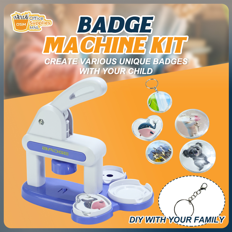 DIY Pin Maker Machine Pro | Complete Badge Kit Blue with Punch Tools ...