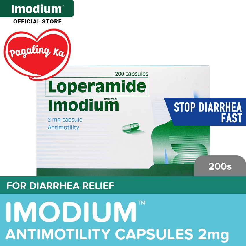 Imodium (Loperamide) 2mg 200s : for diarrhea relief, stop diarrhea fast ...