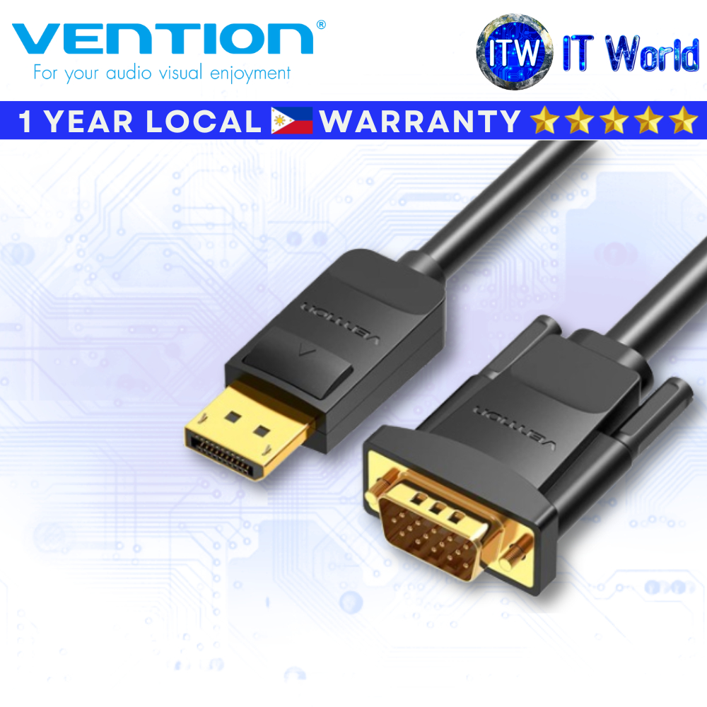 Itw | Vention DisplayPort to VGA Cable DP Male/VGA Male | Shopee ...