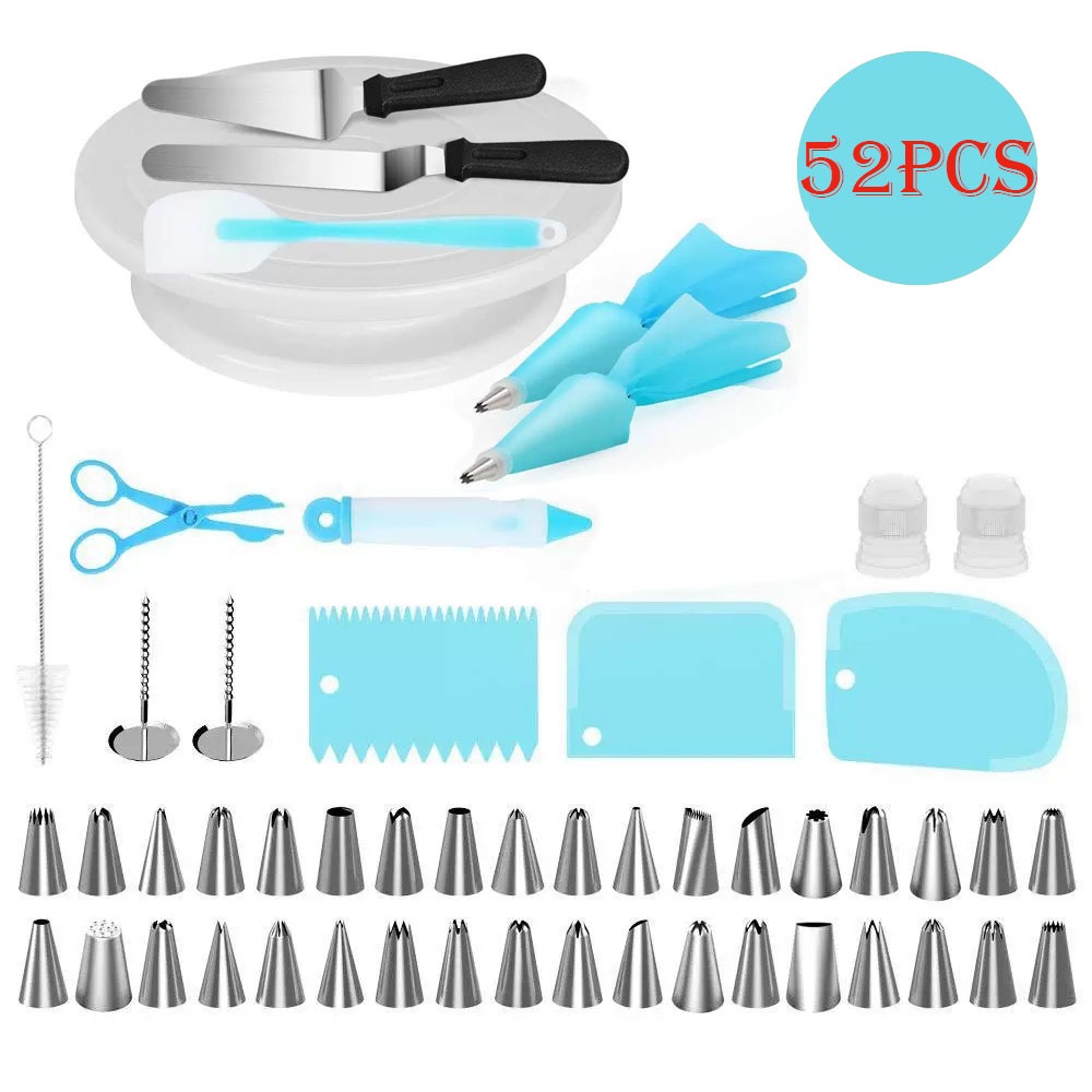 Cake Turntable Set Professional Cake Decorating Kit Tools Cake Baking Tool Stainless Steel ...