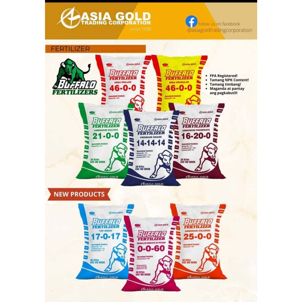 Buffalo Fertilizer - Urea, Complete, Ammonium, Potash Repacked | Shopee ...