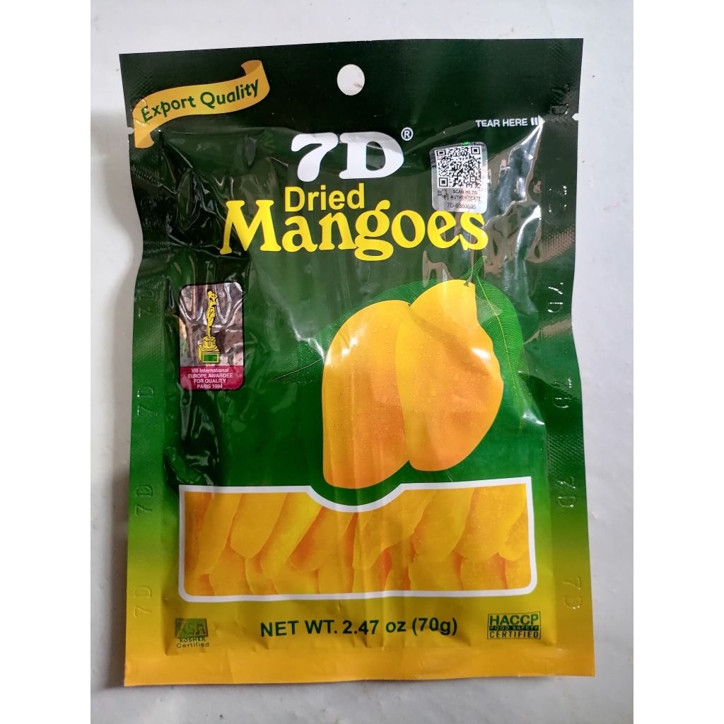 7d Dried Mango 70g Cebu dried Mango | Shopee Philippines