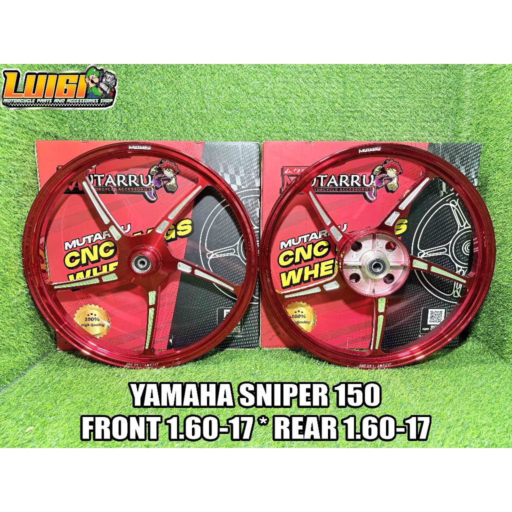 MUTARRU CNC MAGS 17s 5 SPOKES YAMAHA SNIPER 150 (100% THAILAND MADE ...