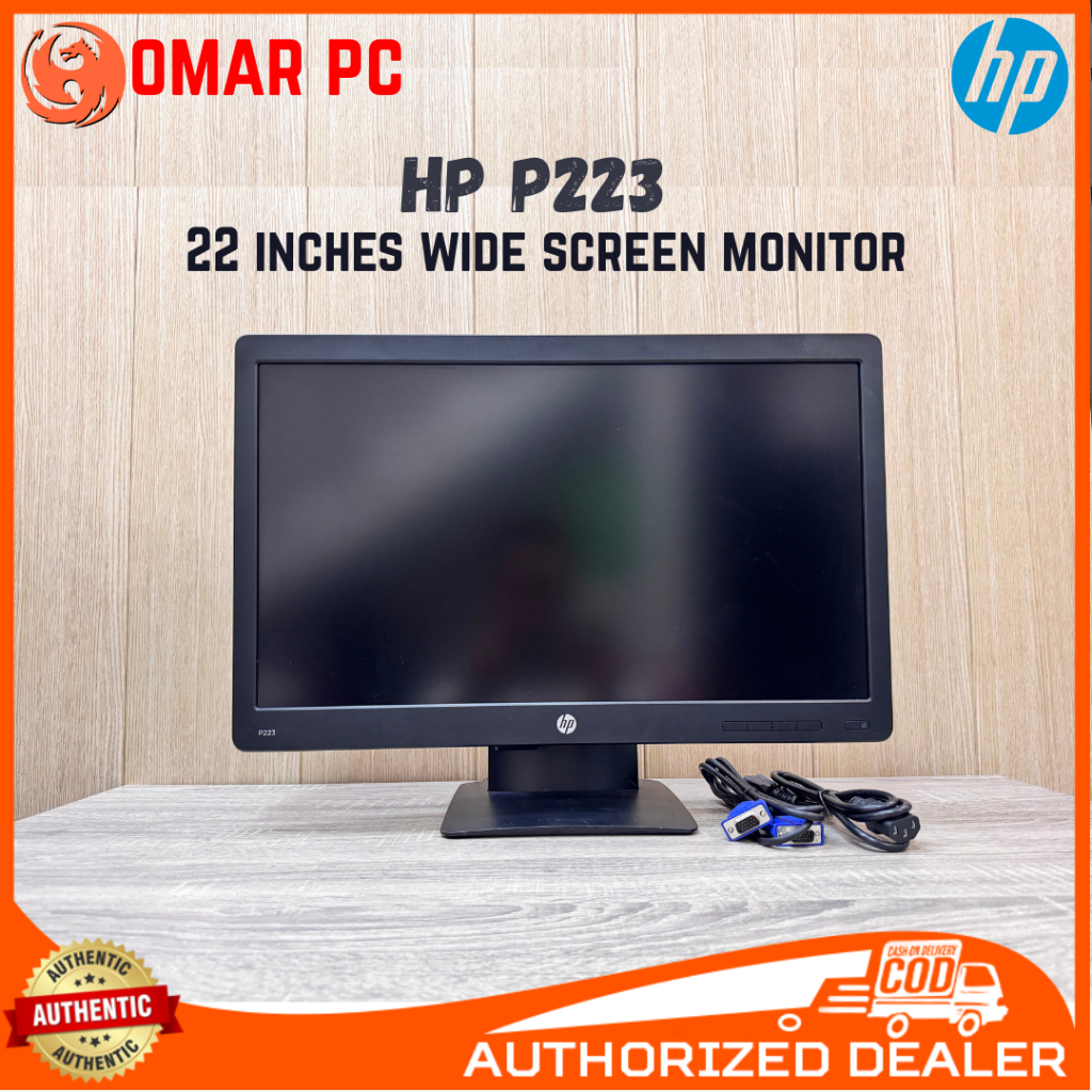 HP P223 22" INCHES WIDESCREEN MONITOR | VGA | DISPLAYPORT CABLE | Shopee Philippines