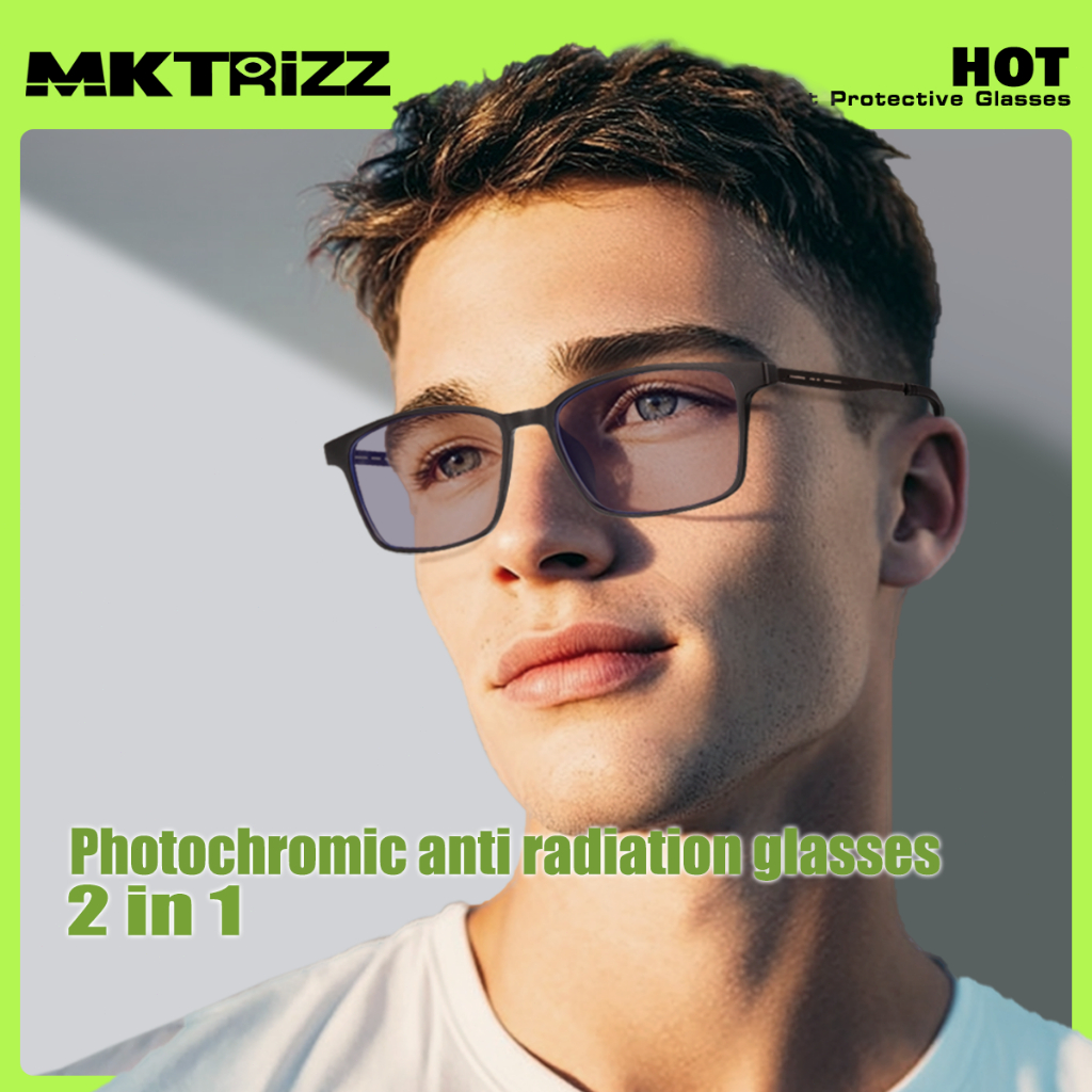 MKTRIZZ Photochromic Glasses Anti Radiation Eyeglasses For Women Men ...