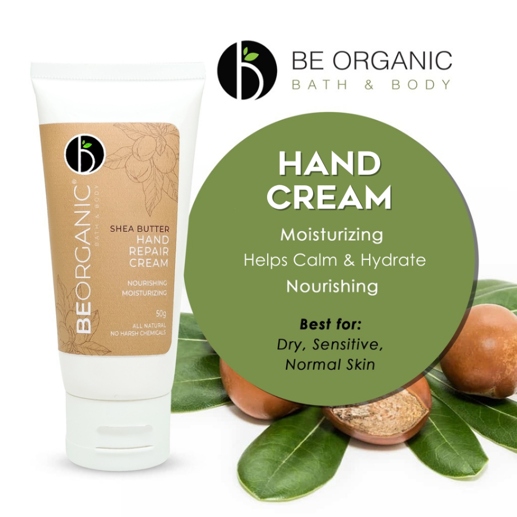 Be Organic Shea Butter Hand Cream 50g Nourishing & Moisturizing For Dry ...