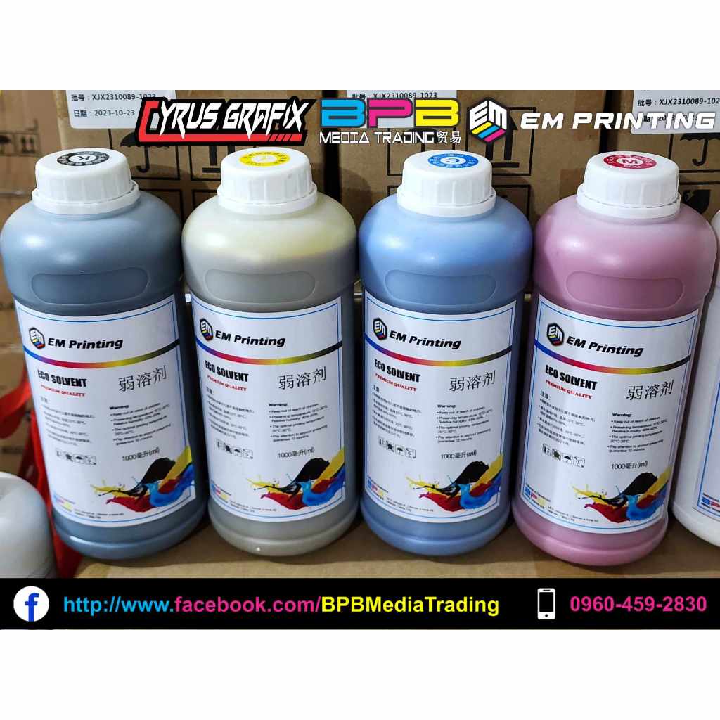 EM PRINTING PREMIUM ECO SOLVENT CMYK INK PER LITER | Shopee Philippines