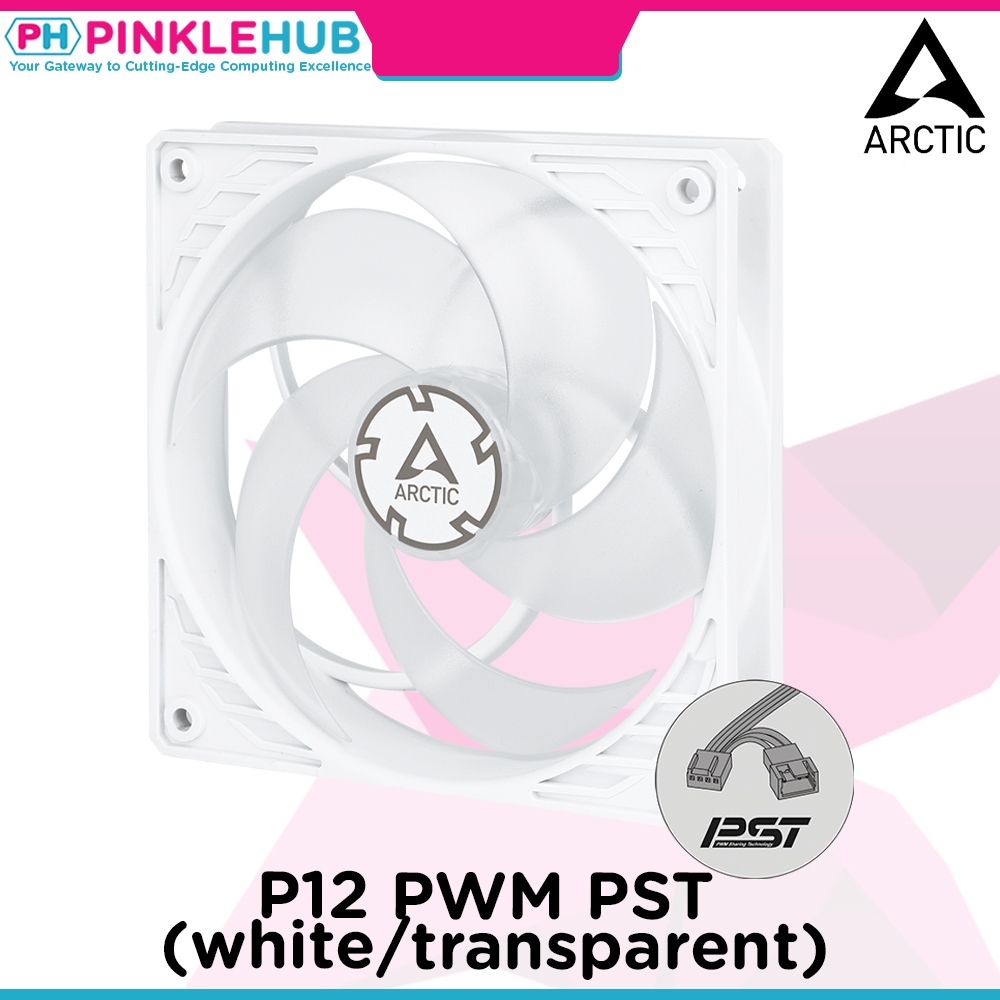 Arctic P12 PWM PST Pressure-optimised 120 mm Fan with PWM PST (white ...