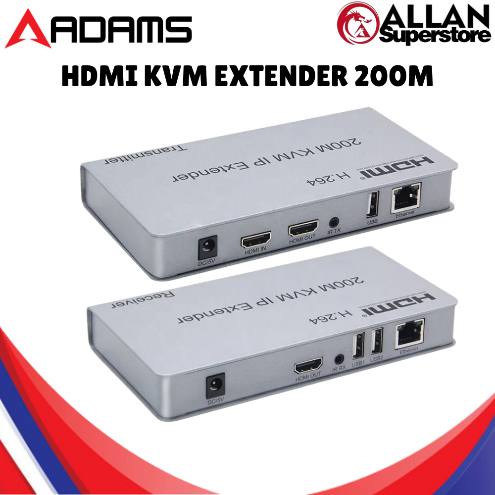 HDMI KVM Extender , USB 2.0, Remote Control, Ultra HD Extender for PC ...