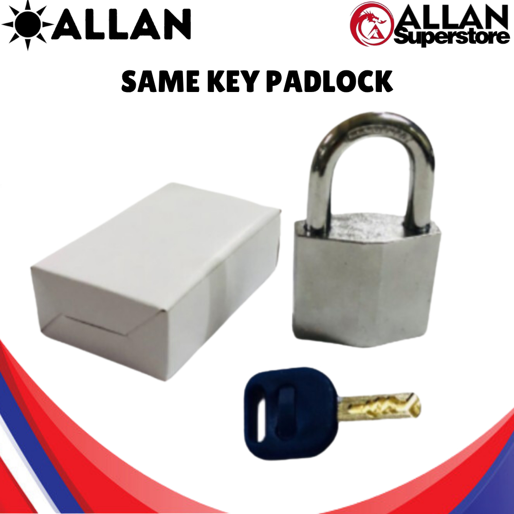 Allan Superstore | Same Key Padlock } Keyed Alike Padlock | 100pcs Same ...