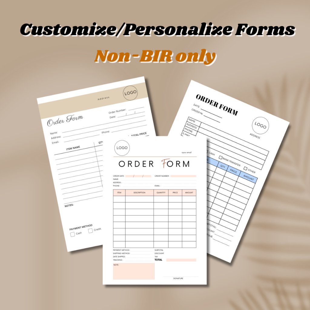 CARBONLESS Customize Form, Receipts, NON-BIR receipts, CHECK OUT ONLY ...