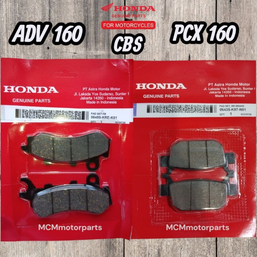 PCX 160 CBS Brake Pads SET Front Rear genuine Parts | Shopee Philippines