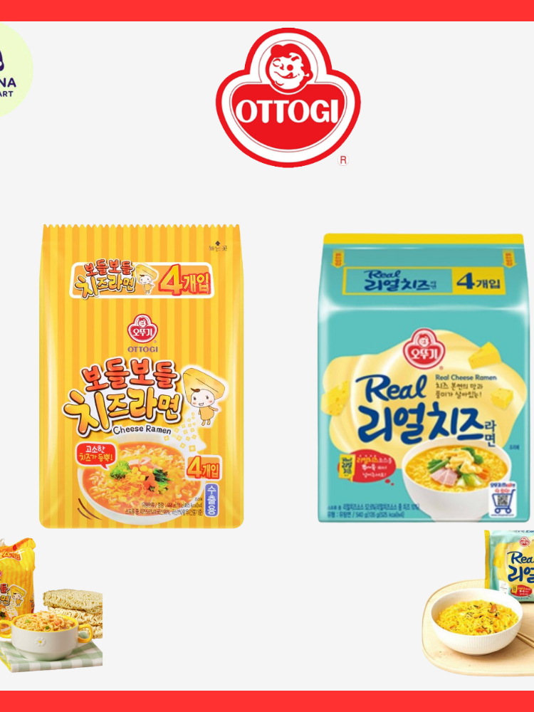OTTOGI CHEESE RAMEN or REAL CHEESE RAMEN NOODLES - 4 PCS. PER PACK ...