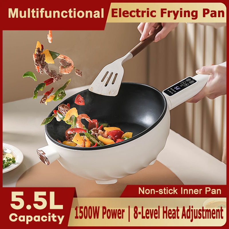5.5L Smart Electric Frying Pan 8 Gear Firepower 1500W Multi Electric ...