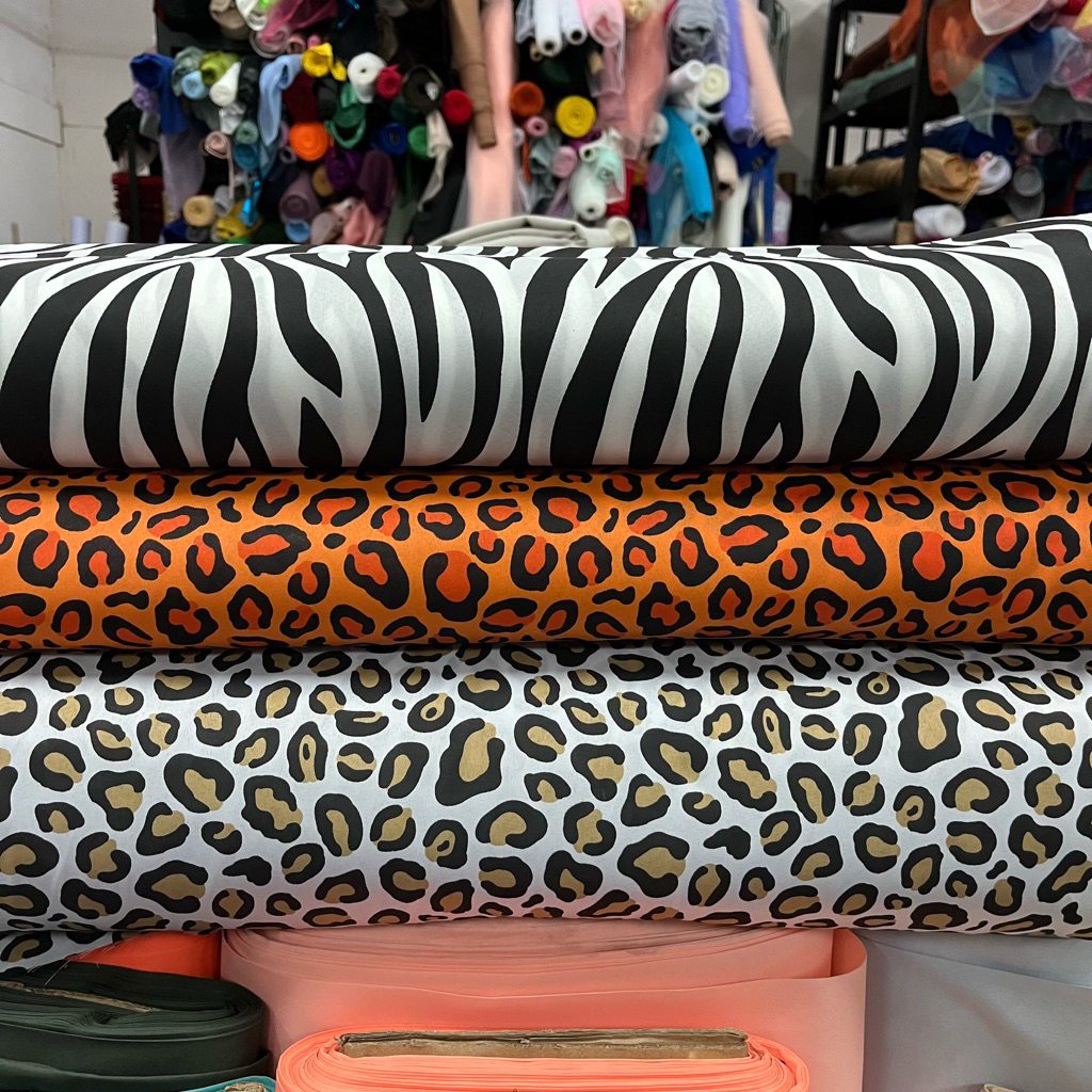 Printed Pongee Leopard Fabric 60"(Per Yard) | Shopee Philippines