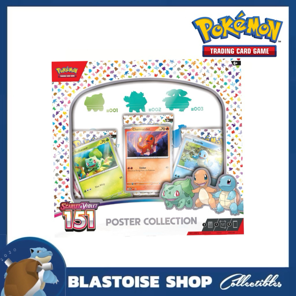 Pokemon TCG: Pokemon Cad 151 Poster Collection Box Scarlet & Violet ...