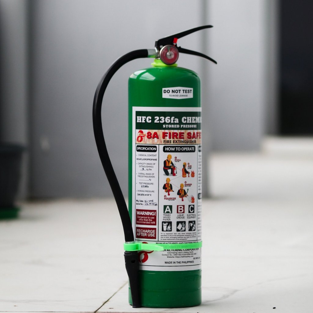 10 lb. 20 lbs. 50 lbs. 8A FIRE SAFETY FIRE EXTINGUISHER HFC 236fa ...