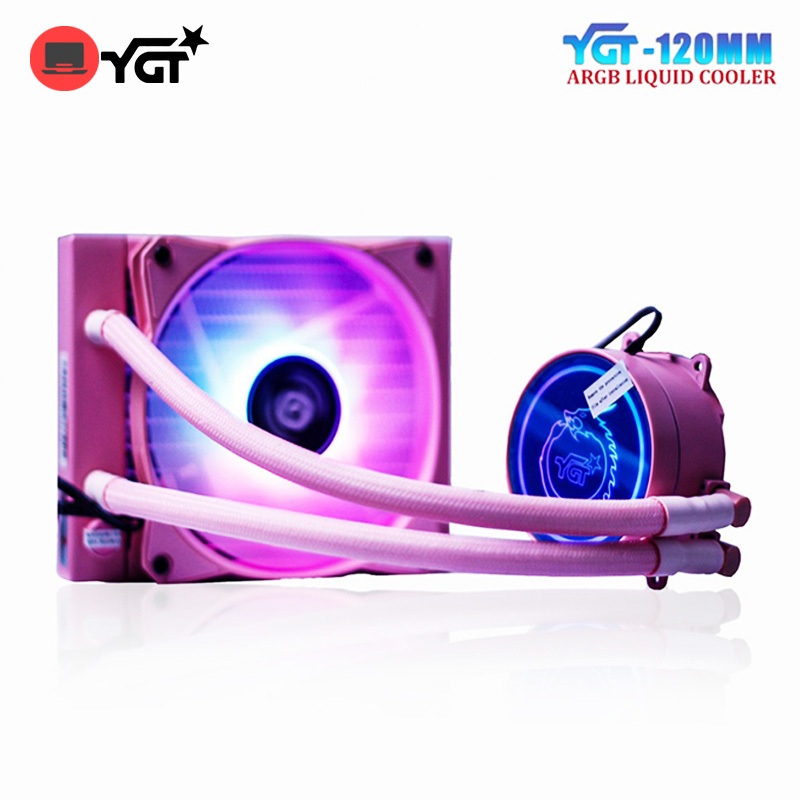 YGT ARGB Liquid Cooler 120mm 3Pin Heatsink CPU Cooling Fan Cooler For PC Desktop | Shopee ...