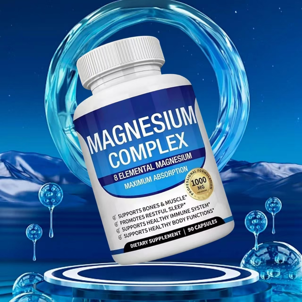 MagnesiumComplexSupplement 8 Elements Vegan Non-GMO 90 Capsules, Helps ...
