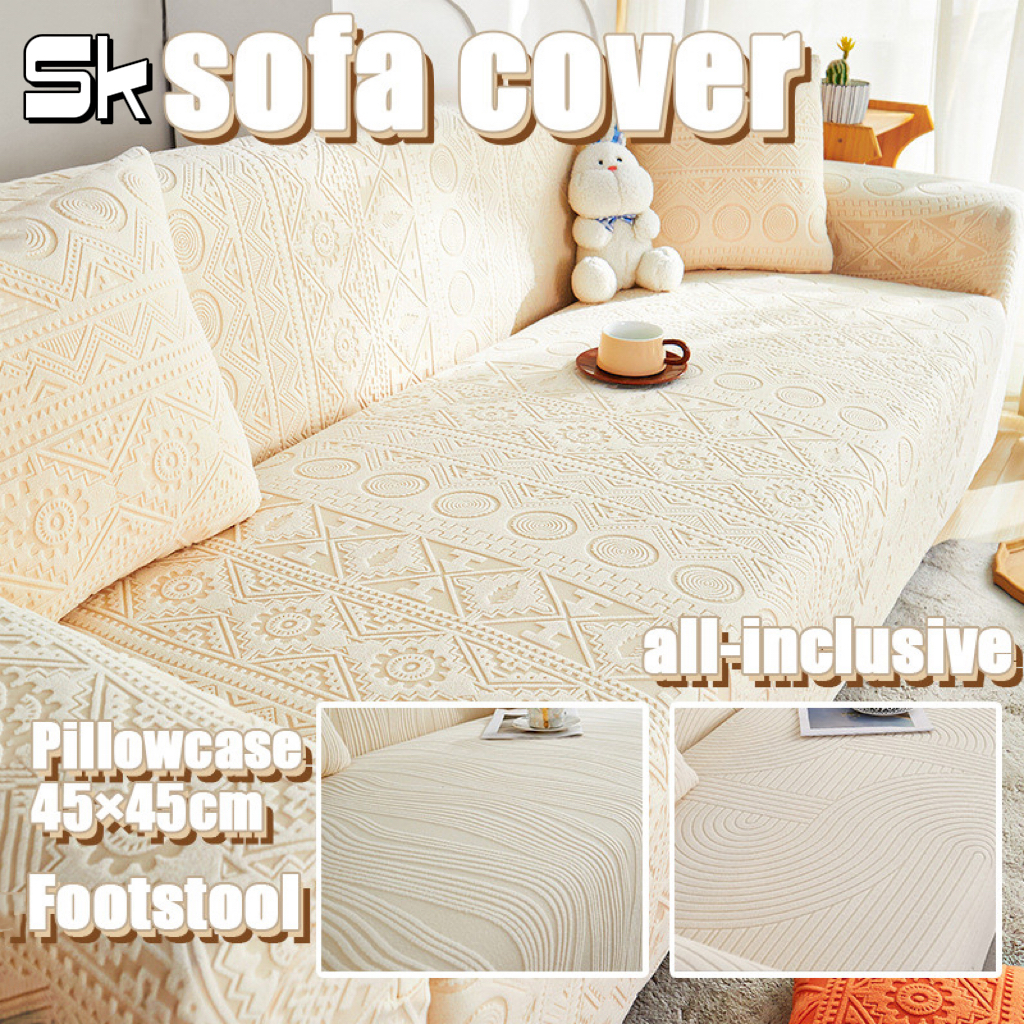 Sofa Cover Full Package Plush Four Seasons Universal Microfiber Sofa ...