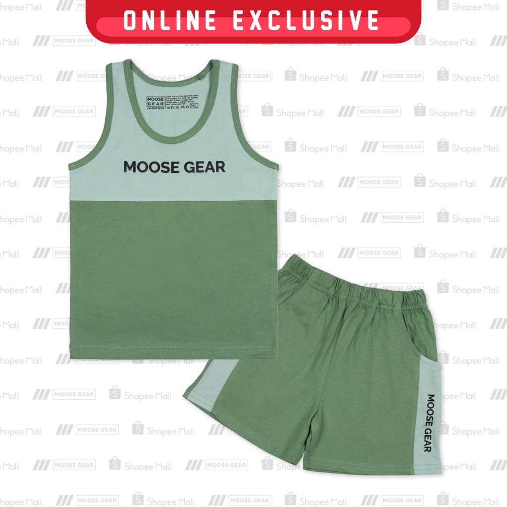 Moose Gear Green Combi Sando With Short Set (SDS- 15580 B IW) | Shopee ...