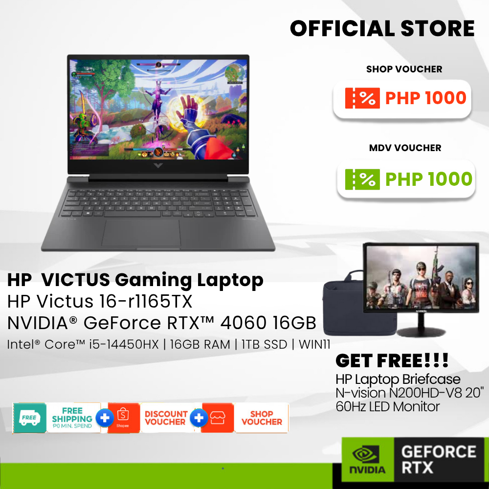 HP Victus Gaming Laptop 16-r1165TX i5-14450HX 16GB 1TB 16.1" RTX4060 ...