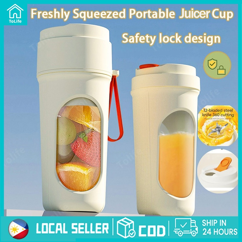 【Free Gift】Portable Electric Juicer Electric Fruit Blender Milkshake ...