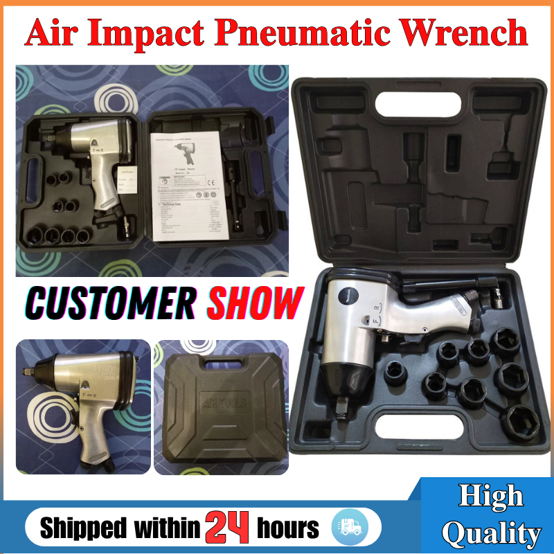 Air Impact Pneumatic Wrench High Quality Air Impact (Silver) | Shopee ...