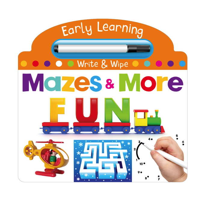 MAZES MORE FUN : Write & Wipe Activity Kids Books (Board book) BY Page ...