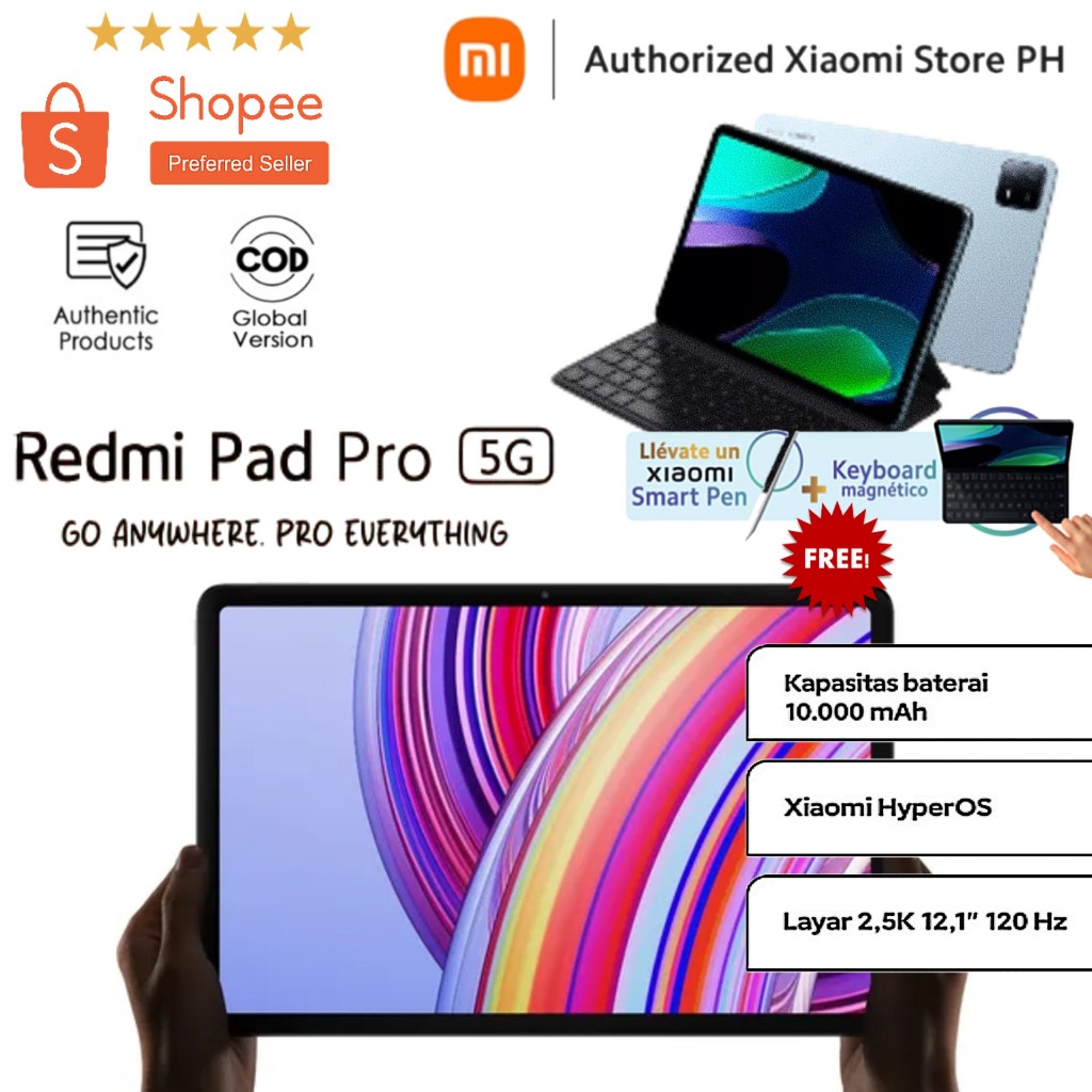 𝗫𝗶𝗮𝗼𝗺𝗶 /𝗥𝗲𝗱𝗺𝗶 Mi Pad Tablet 16GB RAM+512GB ROM 4K Display 4G Dual SIM ...