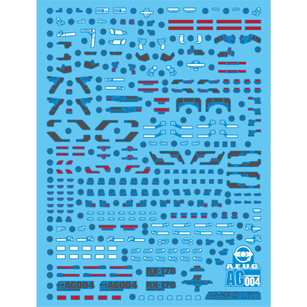 Delpi Decal MG MK-II AEUG Waterslide Decals | Shopee Philippines