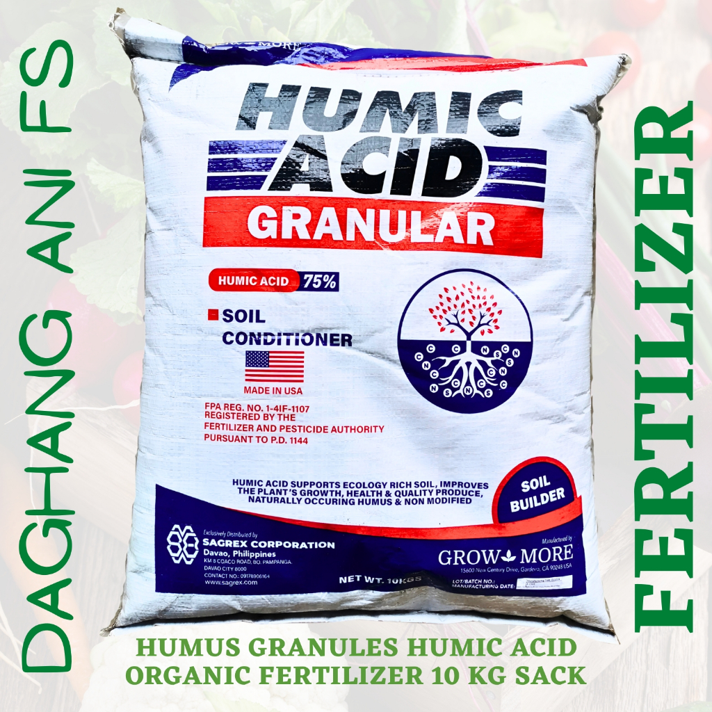 HUMUS GRANULES HUMIC ACID ORGANIC SOIL CONDITIONER 10 KG SACK | Shopee ...