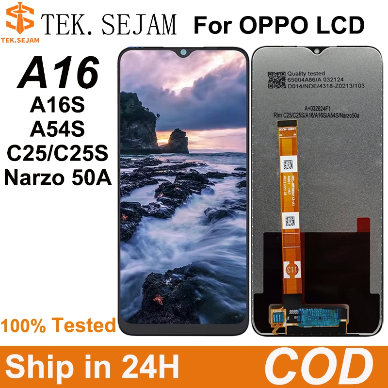 Original LCD For OPPO A16 A16S Realme C25 C25S LCD 100% Tested Display ...
