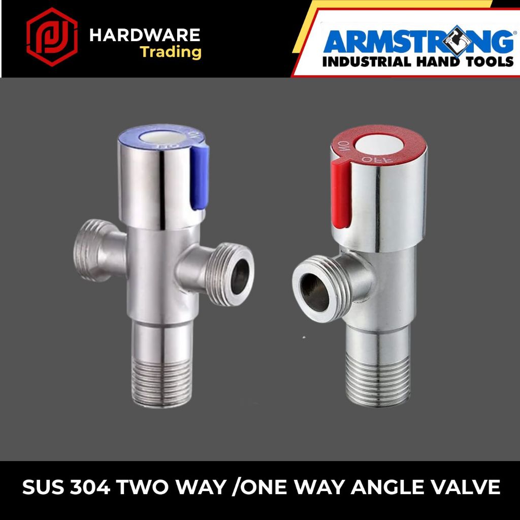 ARMSTRONG ONE WAY / TWO WAY ANGLE VALVE 1/2 ( 304 STAINLESS ) | Shopee ...