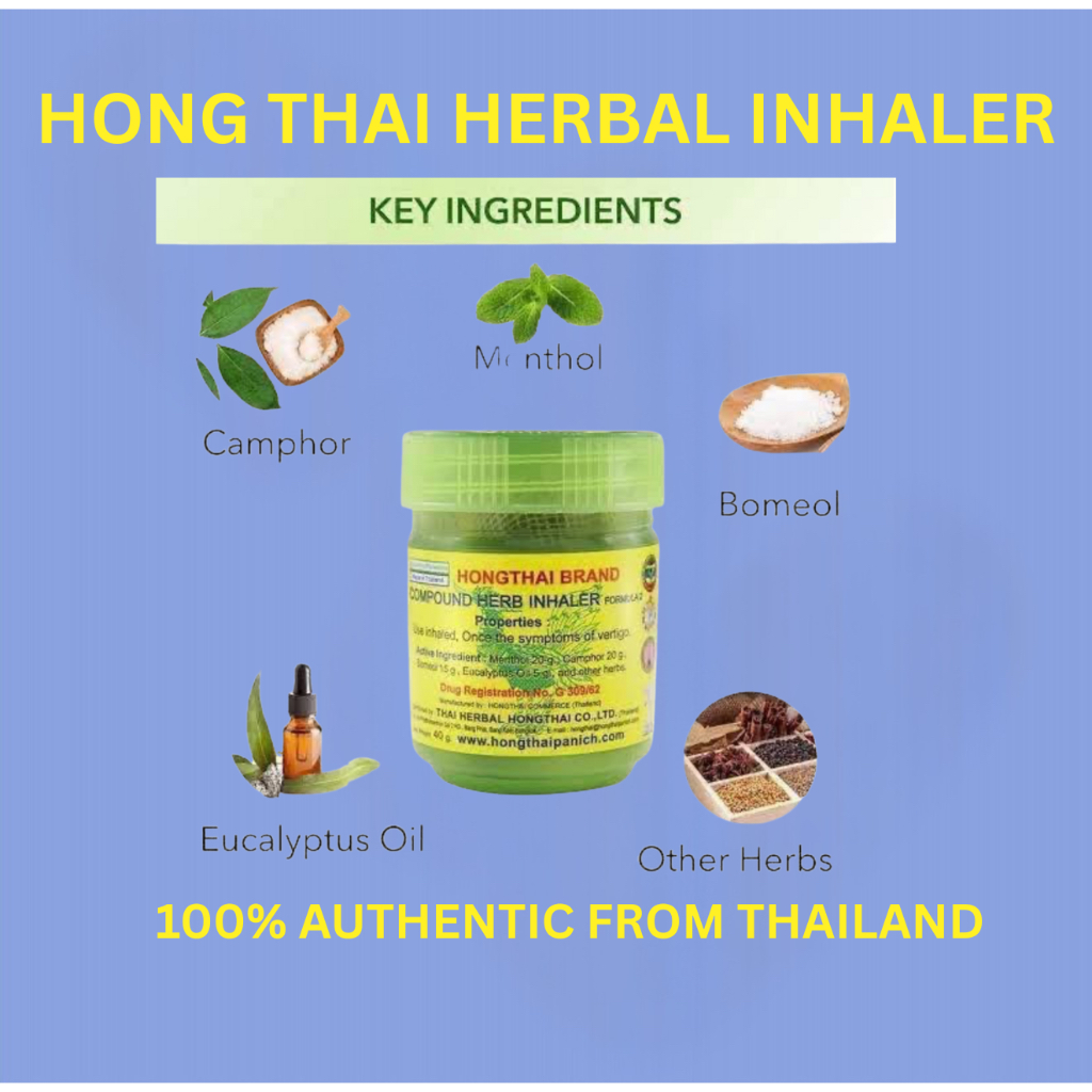 HONG THAI HERBAL INHALER 100% FROM THAILAND (40g) | Shopee Philippines