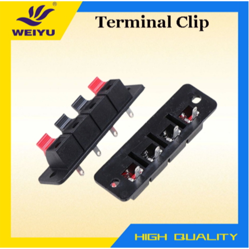 (10Pcs) 4 Positions Spring Connector Terminal Audio Speaker Terminals ...
