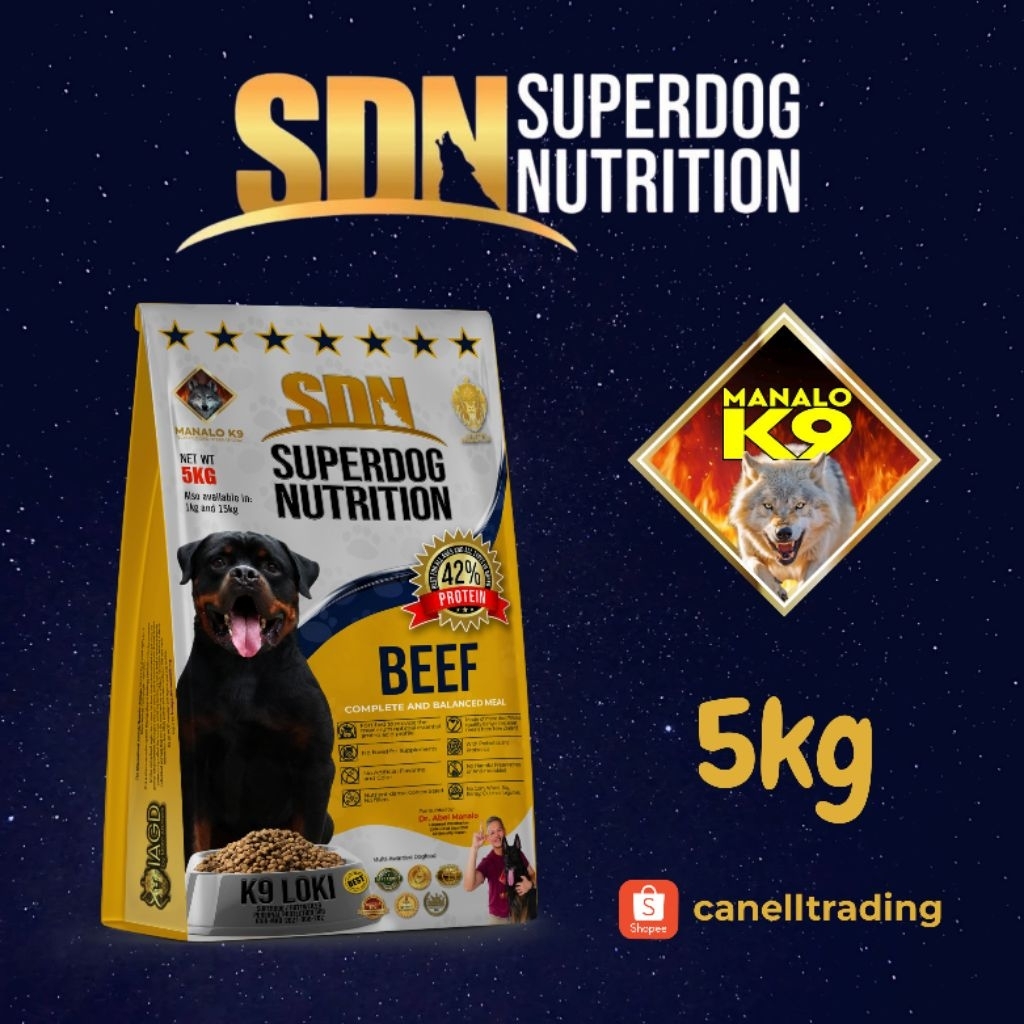 SDN42 Beef 5kg - Superdog Nutrition SDN Dog Food by Manalo K9 | Shopee ...