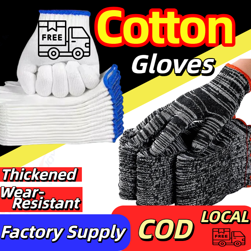 Cotton Gloves Labor Protection Hand Wear Resistant Glove for ...