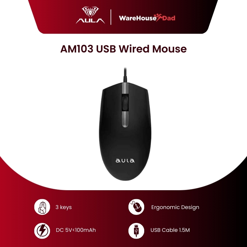 Aula AM103 USB Wired Mouse l mouse for laptop l PC | Shopee Philippines