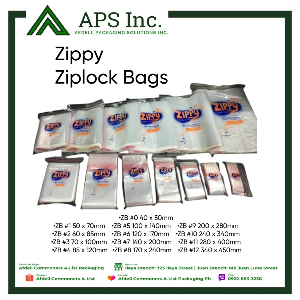 100Pcs Ziplock Bags ZB - Zippy Brand, Resealable Clear Plastic Storage ...