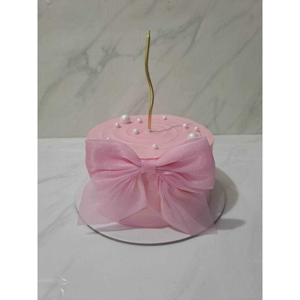 pink bow ribbon cake topper | Shopee Philippines