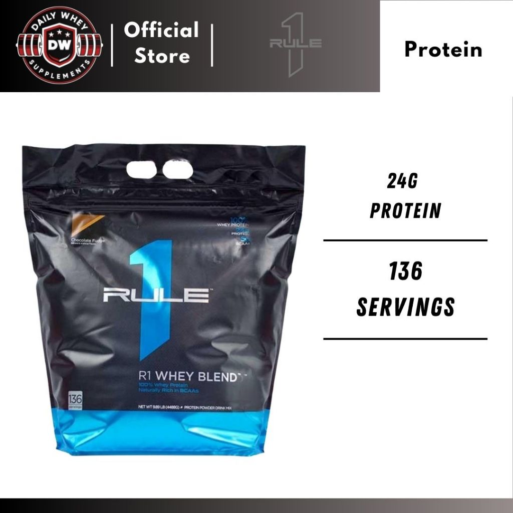 RULE 1 R1 Whey Protein 5LB | 136 Servings | 24G Protein Supplement ...