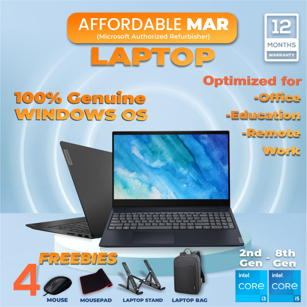 BRANDED LAPTOP Core i7 i5 i3 - Affordable Best for Student or WFH Use w/ MAR WINDOWS OS | Shopee ...