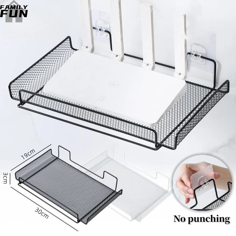 Punch-Free Wall Mounted Holder Wifi Router TV Set-top Box Shelf Set-Top ...
