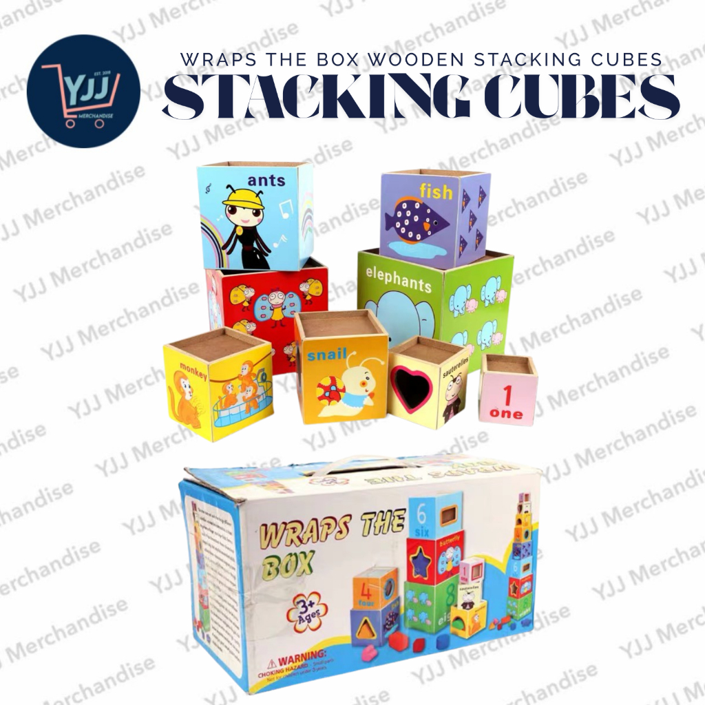 WRAPS THE BOX WOODEN STACKING CUBES | Shopee Philippines