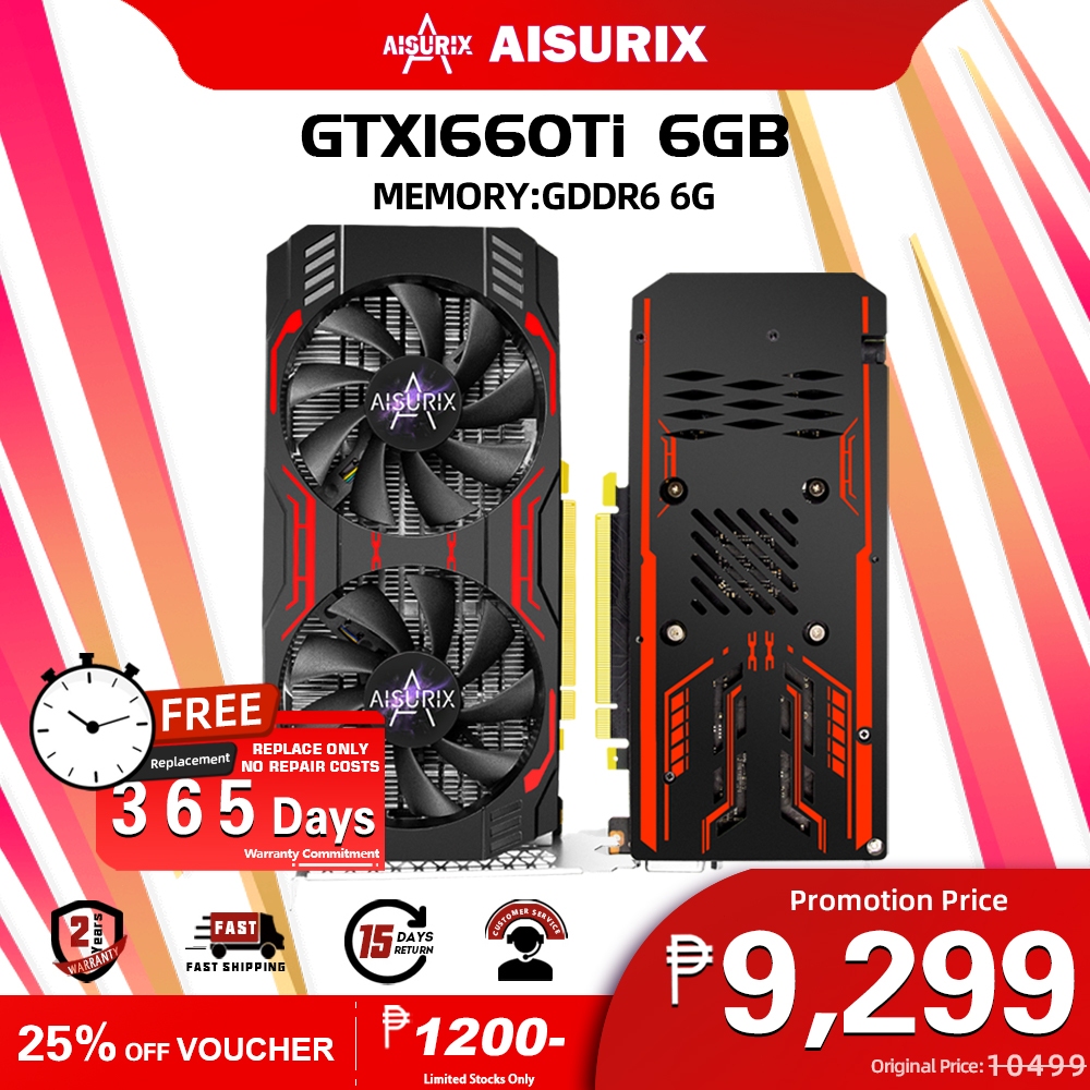 AISURIX Graphics card GTX1660ti 6G GDDR6 Video card 192bit GPU For PC ...